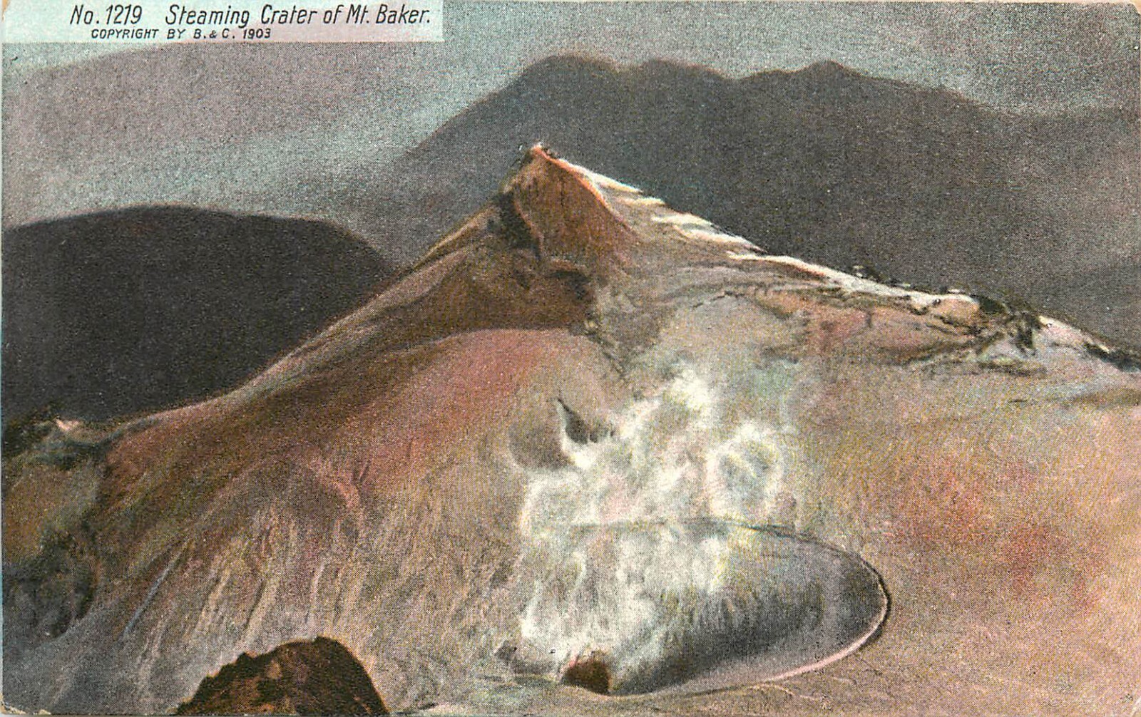 c1907 Postcard; Steaming Crater of Mt. Baker, Oregon Unposted Pacific ...