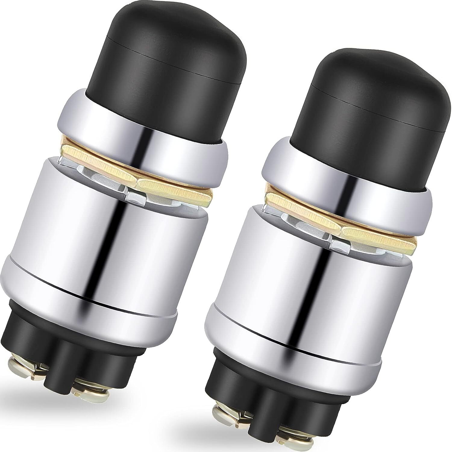 2X 12 VOLT DC HEAVY-DUTY START MOMENTARY PUSH-BUTTON STARTER SWITCH (50 ...