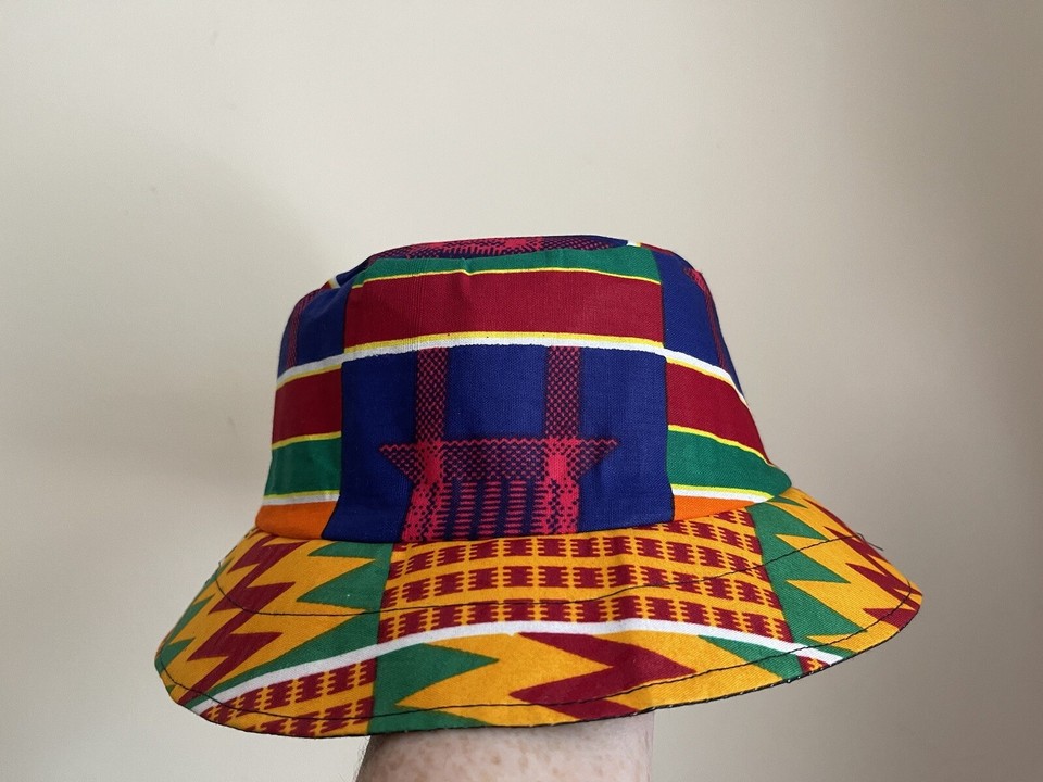 African Ankara Kente Print Bucket Hat Fun Festival SunHat Made In West ...