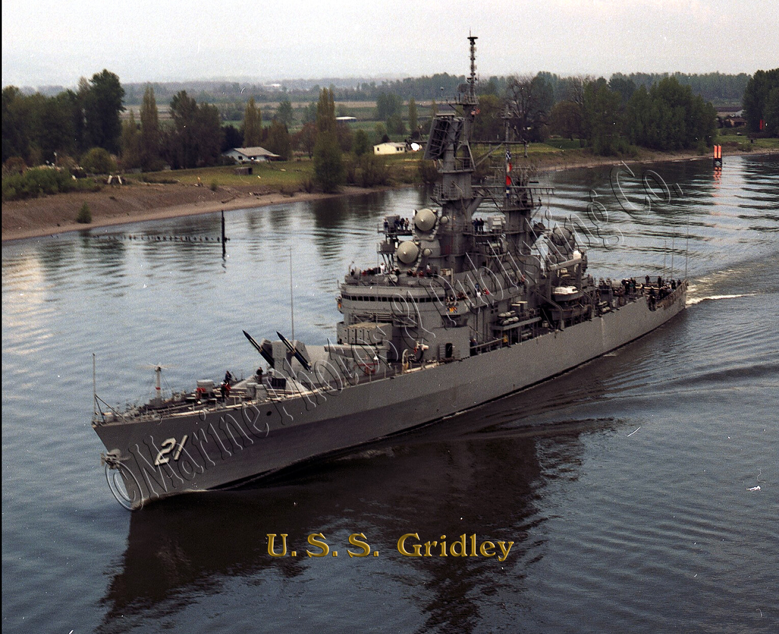 USS GRIDLEY CG 21 Photo Print Personalized US Navy 1991 | eBay