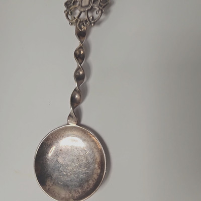 VTG Norway Silver Bonbon Spoon T.K. 40G Silverplate Twisted Handle ...