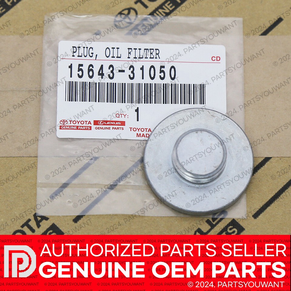 GENUINE OEM Toyota Oil Filter Housing Holder Cap 15620-36020 + Plug ...