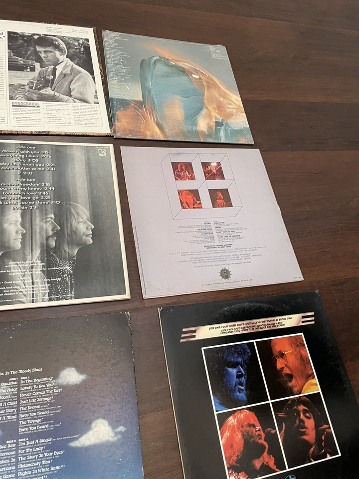 20 Vintage Vinyl LP Record Album Lot Various Rock Moody Blues Bread El ...