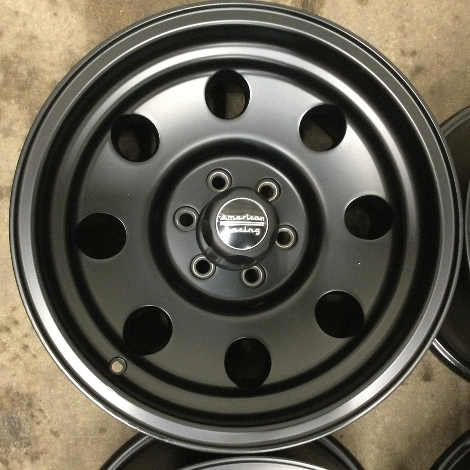 Set 4 American Racing AR172 Baja 15x8 5x5.5 Satin Black Wheels 15 ...