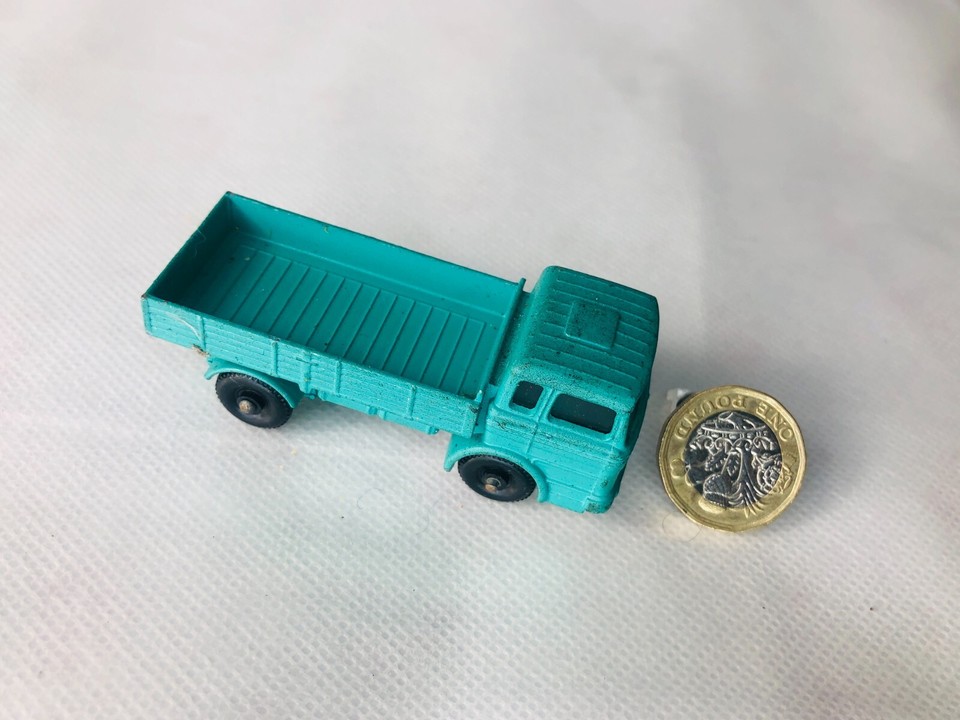 Toy Car Truck Mercedes Truck Blue Matchbox Lesney Vintage Diecast ra ...