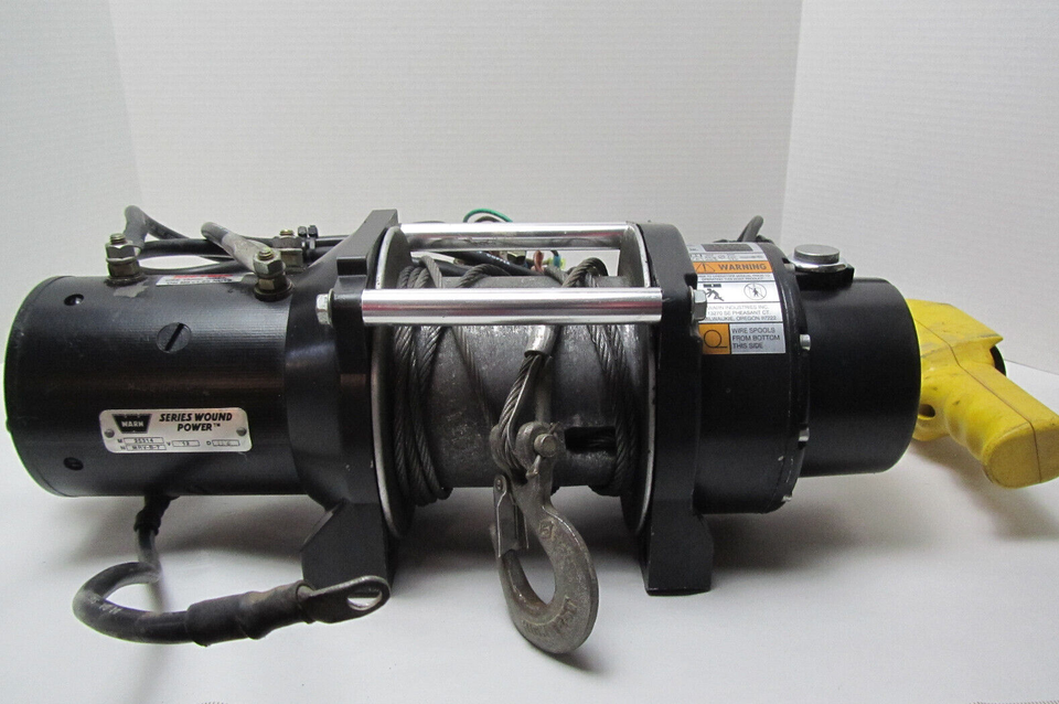 Warn Industrial Hoist Winch 2000 lbs /900 kg Electric 12 Volt With ...