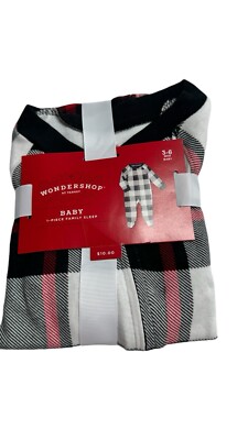 Wondershop 3-6 M Plaid Buffalo Check Footed Sleeper Family Pajamas ...