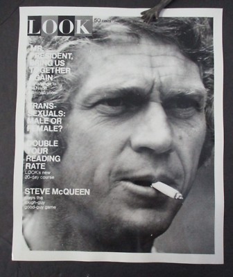 1970 Otto Storch Look Magazine Cover Photo of Steve McQueen | eBay