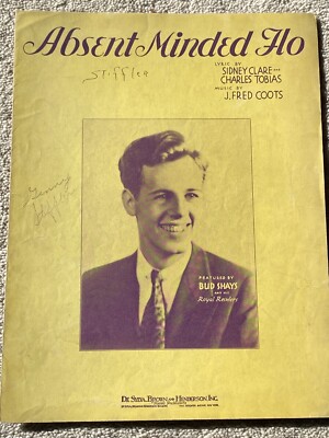 1933 ABSENT MINDED FLO Sheet Music BUD SHAYS by Coots, Clare, Tobias | eBay