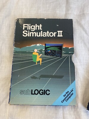 subLogic Flight Simulator II C64 Commodore 64 vintage computer complete ...