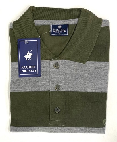PACIFIC POLO CLUB Men's Slim Fit Short Sleeves Stripes Polo Shirt. | eBay