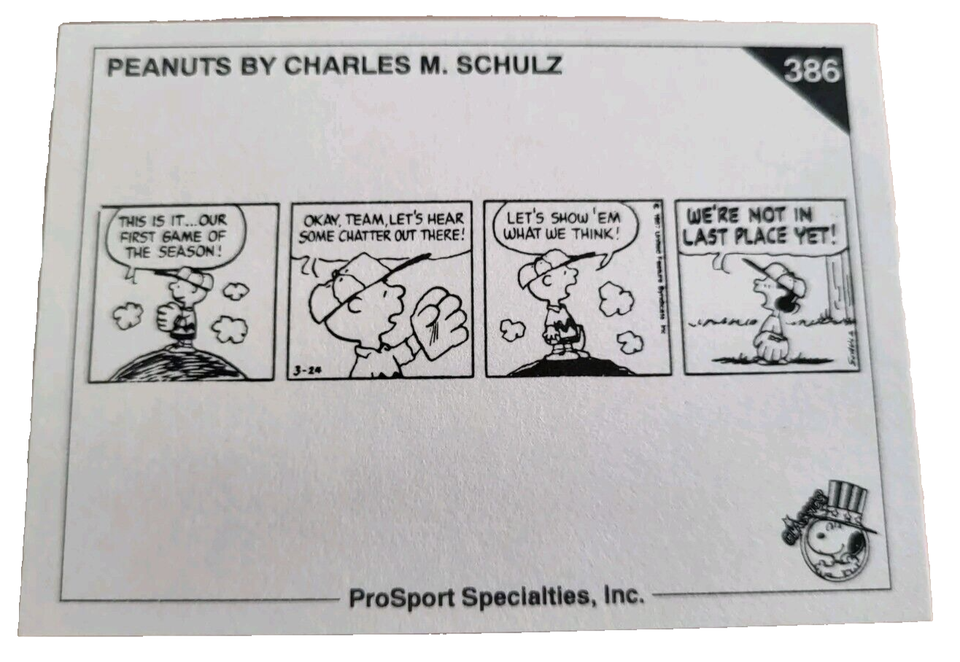 Prosports Specialties Peanuts Charles Schulz Baseball Card 386 Lucy van Pelt (H7 | eBay