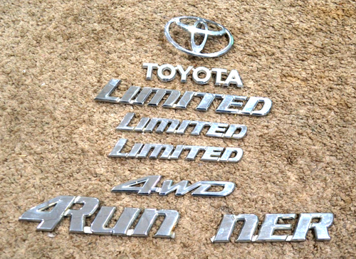 1999-2002 TOYOTA 4RUNNER 4 RUNNER LIMITED EMBLEMS BADGES DECALS OEM 1 ...