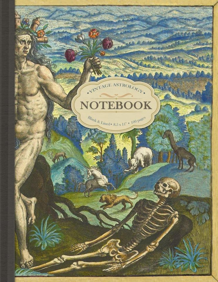 Vintage Astrology Notebook | Earth Elemental, Renaissance Art | Dual ...