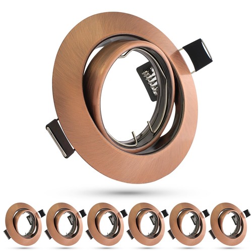 6 Pack Round Recessed Spotlights Trim Ring Fitting, Compatible with ...