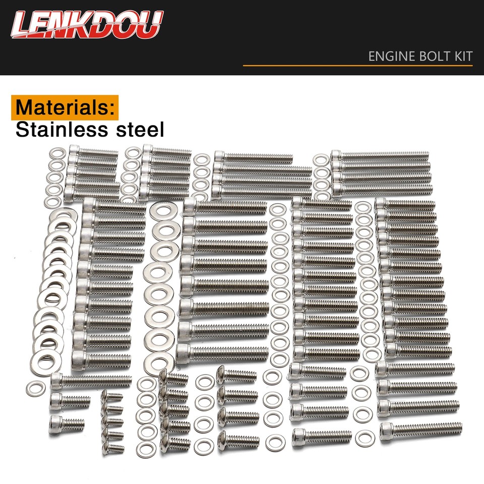 Stainless Steel Engine Bolt Screw Kit Set For Harley Touring Road King ...