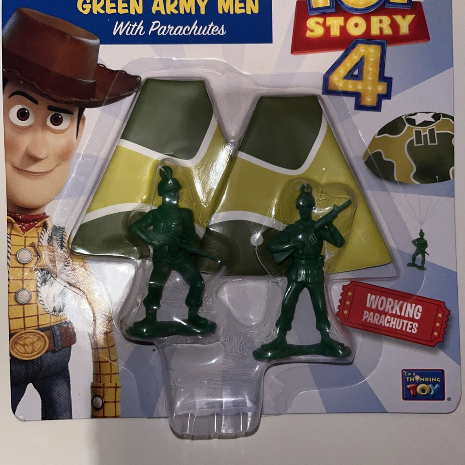 Thinkway Toys Disney Pixar Toy Story 4 Green Army Men With Parachutes ...