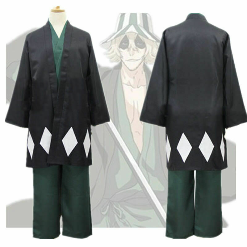 Bleach Cosplay Costume Cos Urahara Kisuke Bleach Anime Kimono Suit set ...
