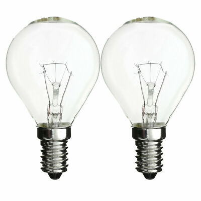 2 x 40w Oven Bulbs Cooker Light Bulb Heat Resistance SES E14 300 Degree ...