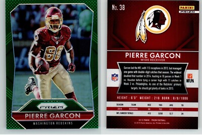 Pierre Garcon 2015 Panini Prizm Green Prizm #38 Washington Redskins | eBay
