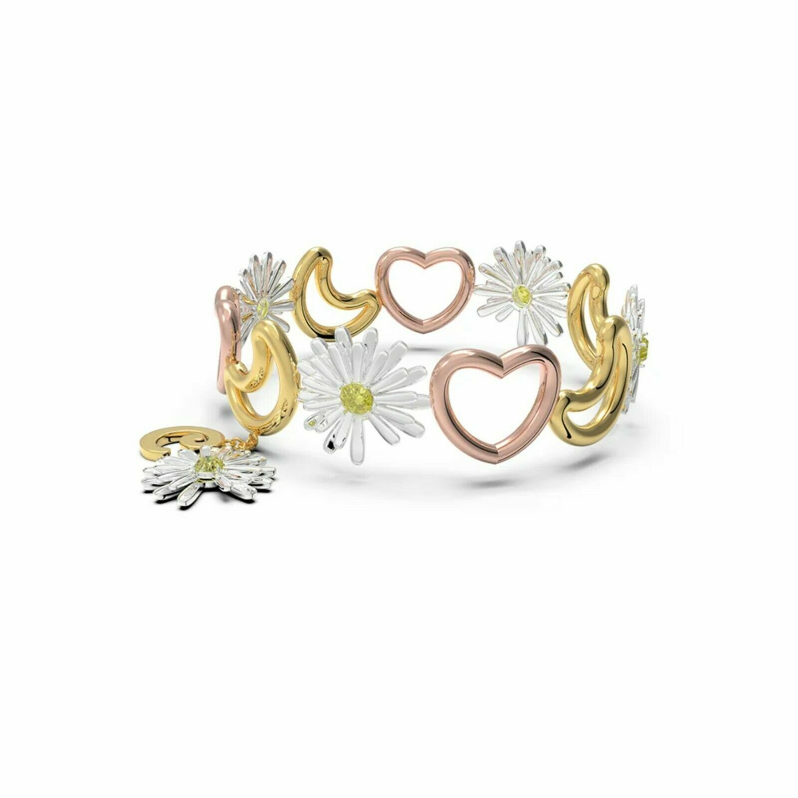 Personalized Initial Moon & Flower Ring Daisy Ring,Floral Design,Women ...