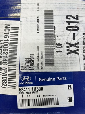 584111H300 Hyundai Disc rear brake rotor , New Genuine OEM 09-15 Tucson ...