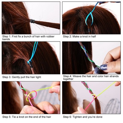 DIY Braiding Hair String Dreadlocks Yarn Strings Hair Styling ...