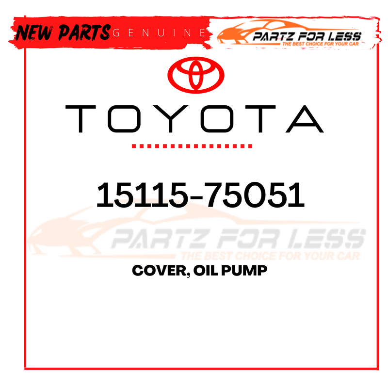 15115-75051 TOYOTA GENUINE COVER, OIL PUMP OEM | eBay