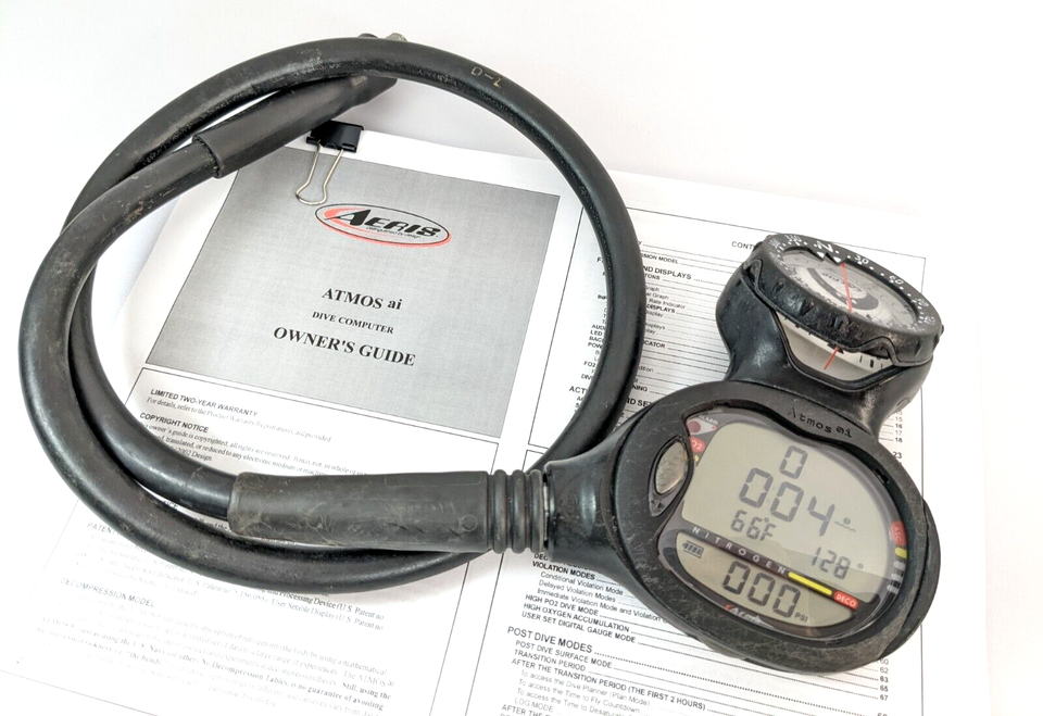 Aeris Atmos ai 2 Air Integrated Nitrox Scuba Dive Diving Computer ...
