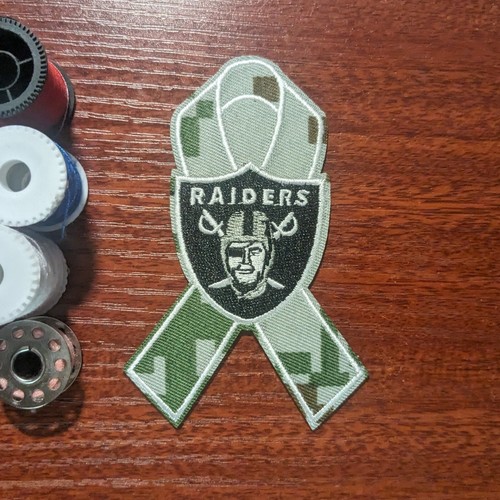 Las Vegas Raiders Patch Camo Ribbon NFL Football Embroidered Iron On 3 ...