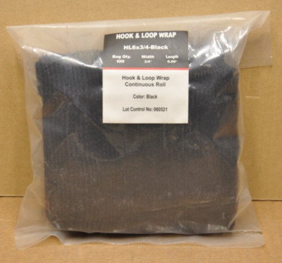 Lot of 100 Hook & Loop Wrap Continuous Roll HL6 x 3/4-Black NEW | eBay