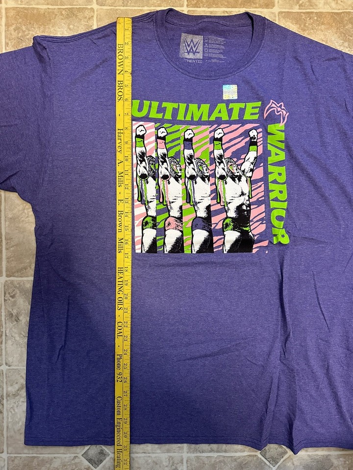 ULTIMATE WARRIOR Purple WWE WWF Wrestling T-Shirt Size XXL | eBay