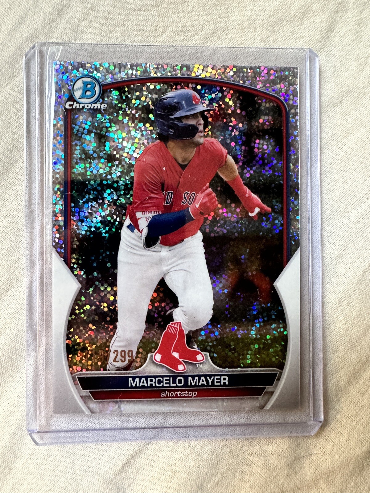 2023 Bowman Marcelo Mayer Silver Speckle /299 Boston Red Sox Rookie RC ...
