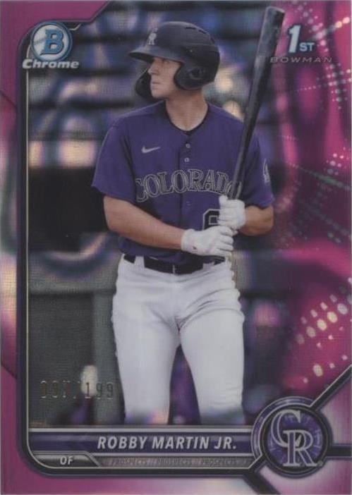 2022 Bowman - Chrome Prospects Robby Martin Jr. #BCP-43 Fuchsia Lava ...