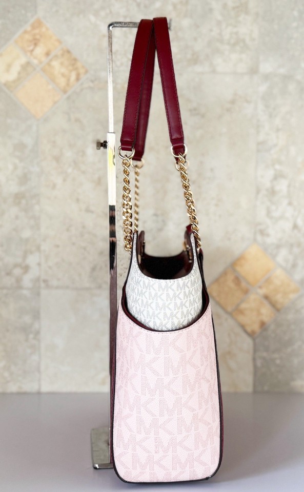 Michael Kors Jet Set Travel LG Shoulder Chain Tote Bag MK Color-Block ...
