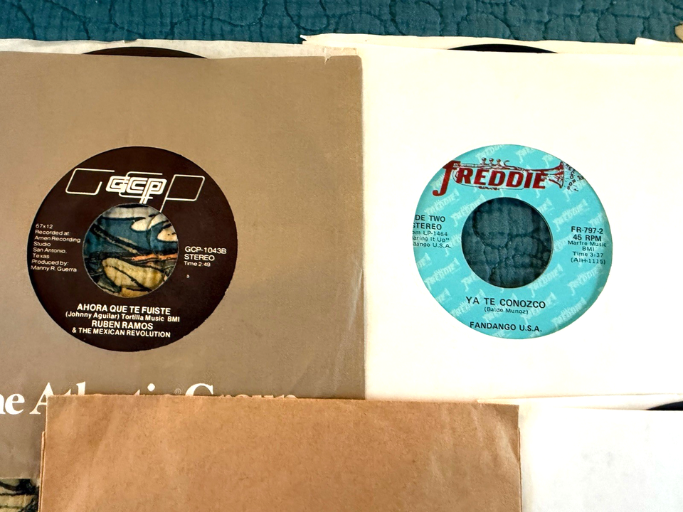 (5) 45 RPM RECORDS 1970'S Tex Mex Latin Tejano Norteno TX LABELS RECORD ...