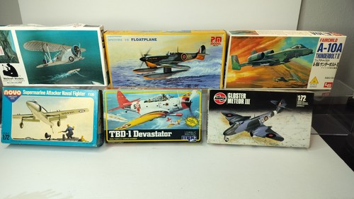 VINTAGE LOT OF (6) MIXED SCALE MILITARY AIRPLANE WAR MODEL KITS~~L1 | eBay