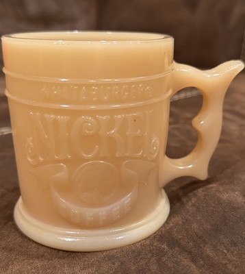 Vintage Whataburger Buffalo 'Nickel' Coffee Cup Mug, Butterscotch Glass ...
