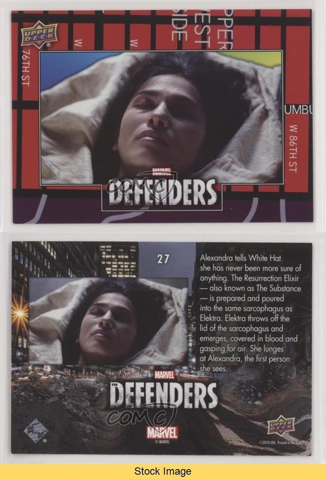 2018 Upper Deck Marvel Defenders Color Wheel Elektra Black Sky #27 READ ...