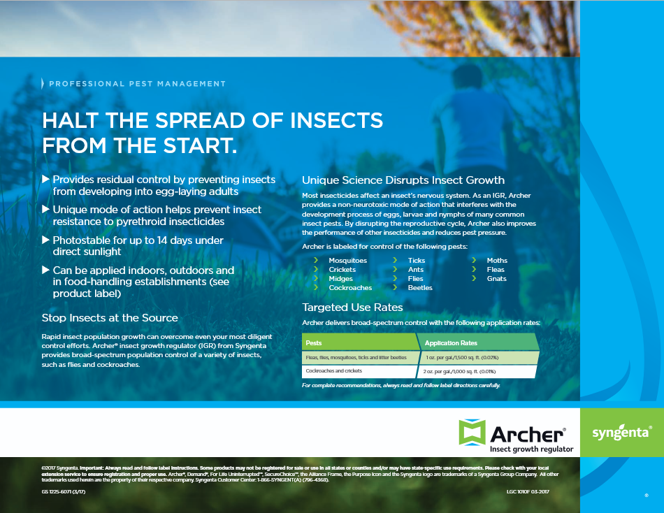 16 oz Archer IGR Insect Growth Regulator Insect Control Roach Flea Tick ...