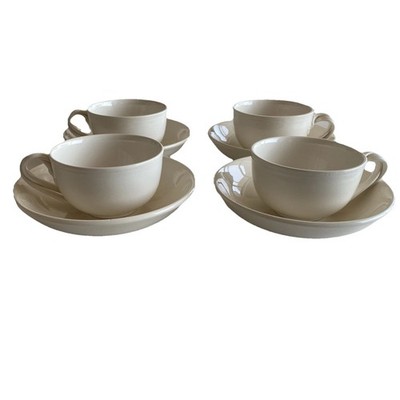 Hartley Greens Leedsware Creamware New Cup And Saucer Set Of 4 | eBay