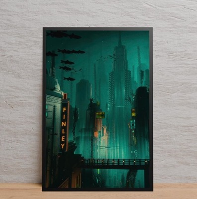 Bioshock Poster | Wall Art | Kraft Paper Print | Retro Poster | Wall ...