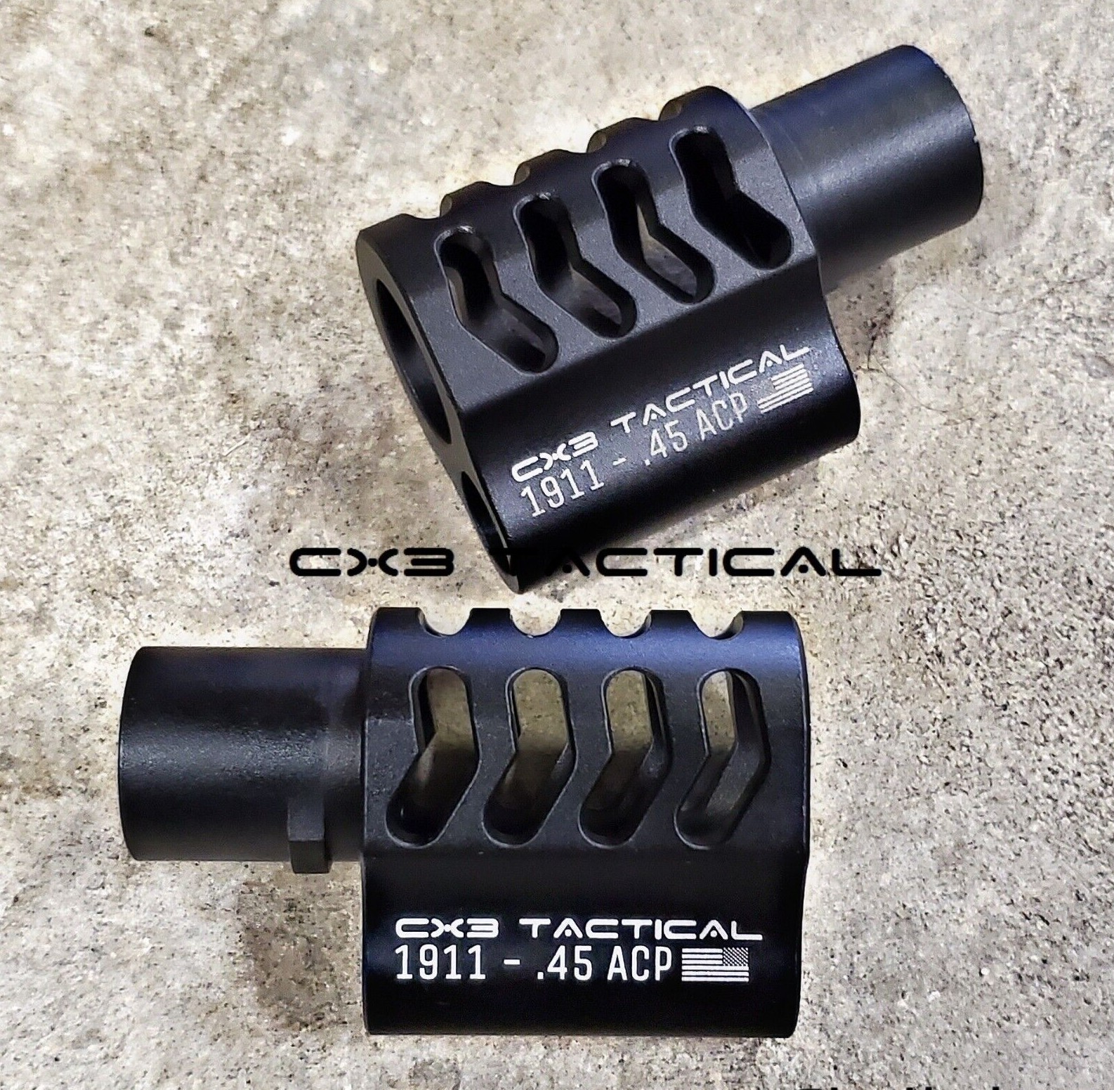 1911 Muzzle Brake Compensator Punisher Style Black Compensator M1911 ...