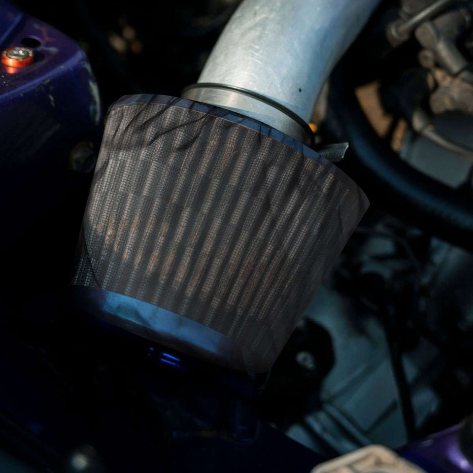 Universal Car Cold Air Intake Filter Protect Sock Cover Dustproof ...
