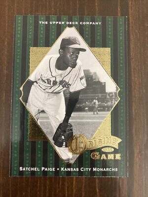 Satchel Paige 2001 Upper Deck Hall of Famers #56 Monarchs Baseball Card ...