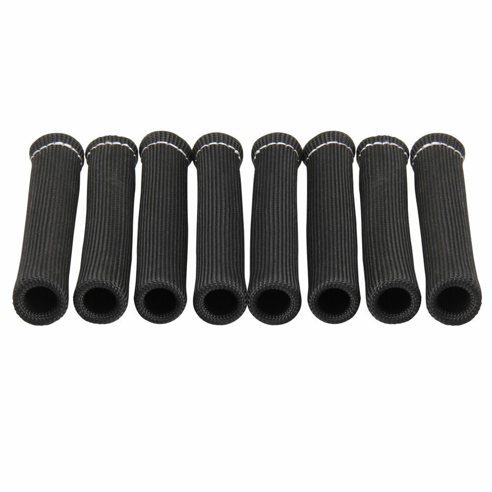 8PCS Spark Plug Heat Protector Insulating Fire Sleeve Spark Plug Wire ...