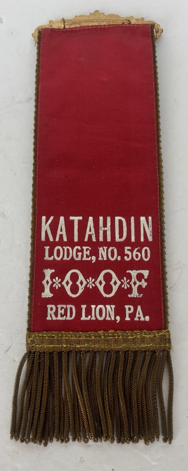 Independent Order of Odd Fellows IOOF Ribbon Red Lion Lodge No 560 Rare ...