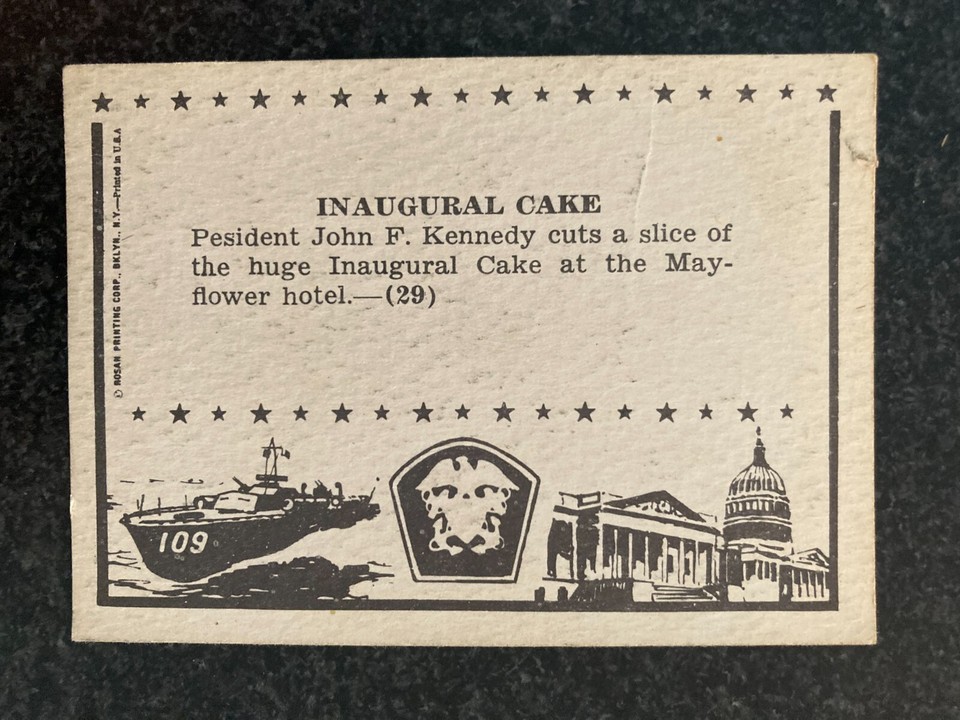1963 Rosan John F. Kennedy #29 Inaugural Cake B15 | eBay