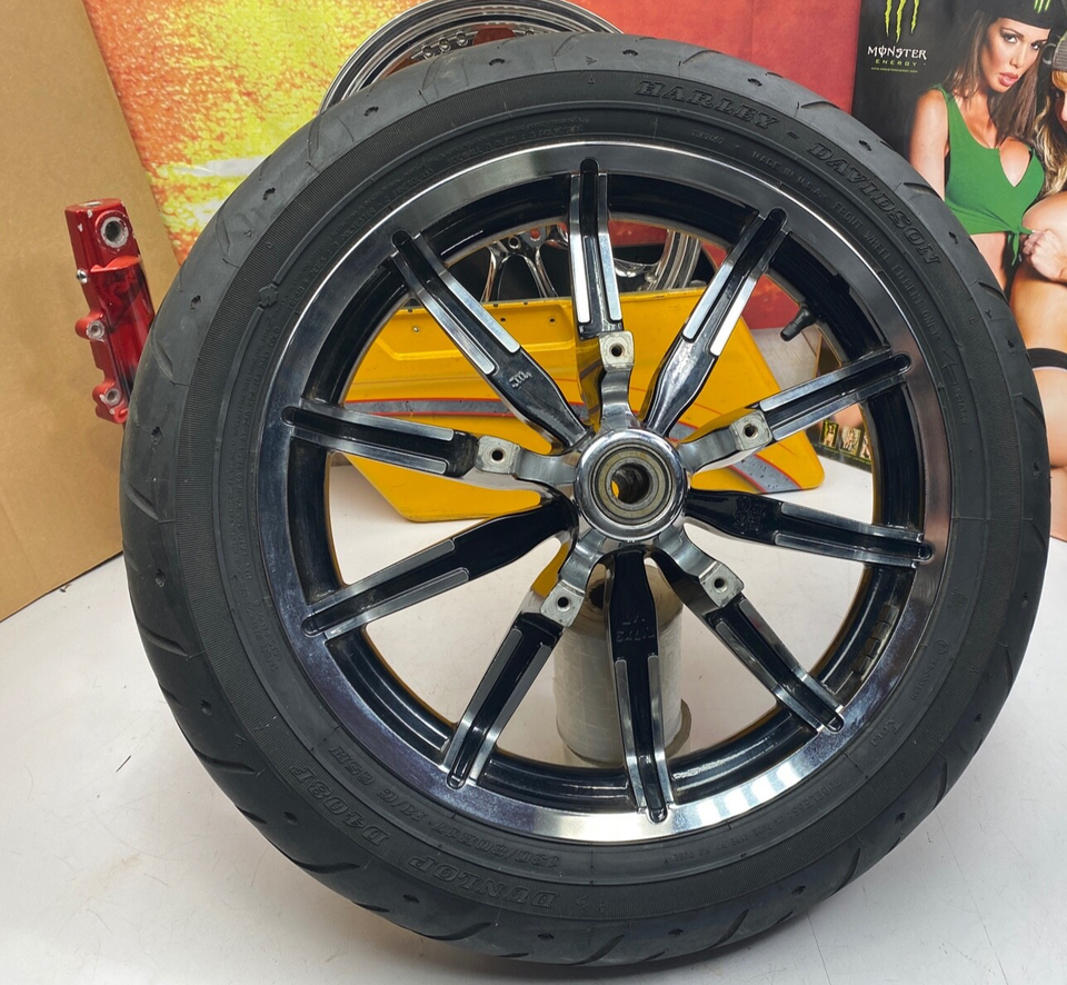Genuine 00-26 Harley Touring Impeller Wheel Rim 17x3" Front Chrome OEM ...