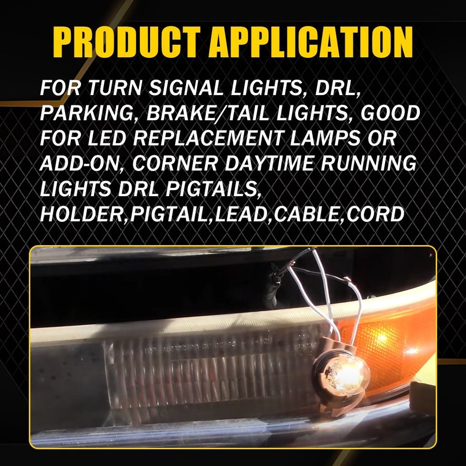 4X 3157 4157 Bulb Socket Brake Turn Signal Light Harness Wire Plug ...